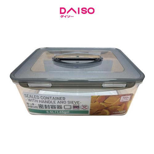 Jual Daiso Sealed Container -1.45gal - 5.5L - With Handle and Sieve ...