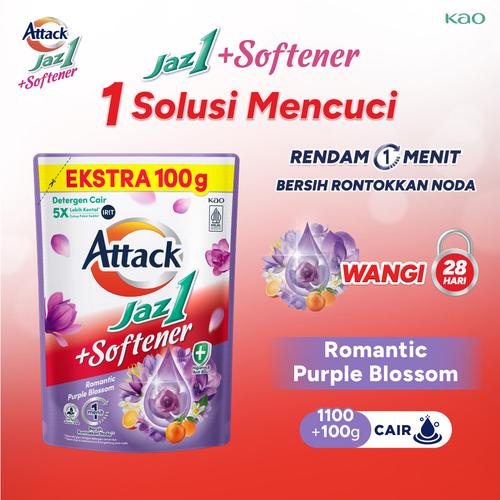 Promo Attack Jaz1 Romantic Purple Blossom 1200g - Deterjen Cair ...