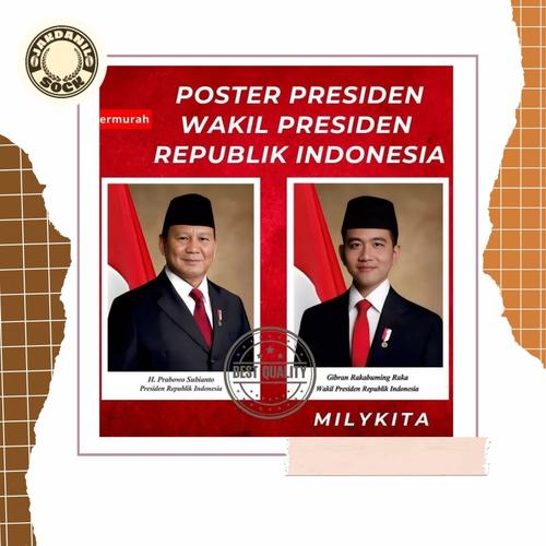 Jual Poster Foto Presiden dan Wakil Presiden Prabowo dan Gibran ...