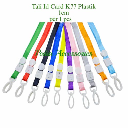 Jual Tali Id Card 1 cm Tali Id Nametag 1 cm Polos Gantungan Id Card 1 ...