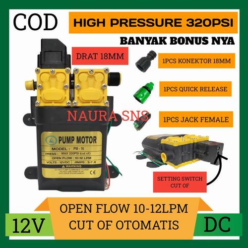 Jual Mesin Pompa Dc 320Psi Pompa Dc Auto Cut Of Flow 10 Lpm High ...