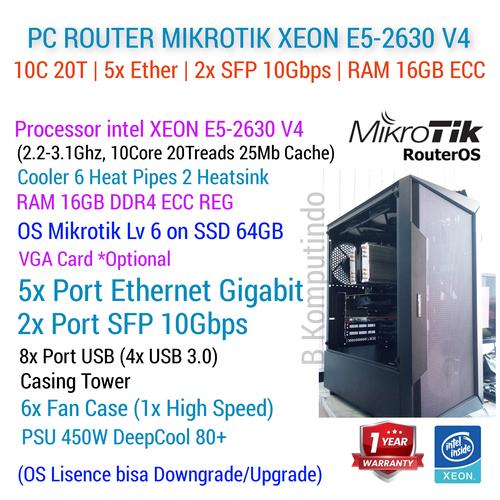 Jual MIKROTIK ROUTER PC ROS x86 Intel XEON E5 | Level 6 SSD | 5x ...