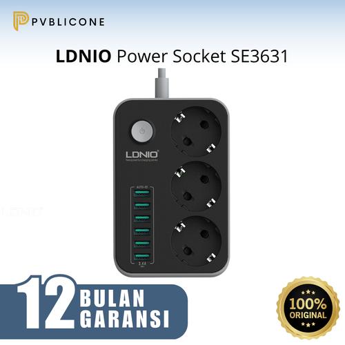 Promo LDNIO SE3631 Power Socket | Kabel Sambung PowerStrip 3 Socket ...