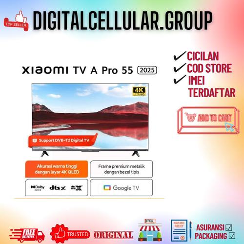 Promo XIAOMI Mi tv 55 inch UHD 4K resmi - A 55 2025, JNEPACKINGKAYU ...