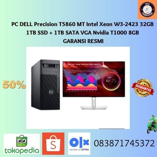 Jual PC DELL Precision T5860 MT Intel Xeon W3-2423 32GB 1TB SSD + 1TB ...