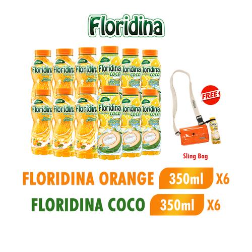 Jual Floridina Coco 350 ml x 6 pcs + Floridina Orange 350 ml x 6 pcs ...