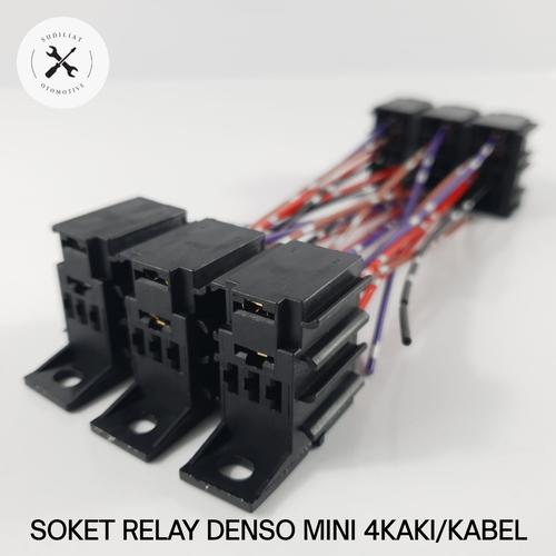 Jual SOKET RELAY DENSO MINI KAKI 4 / SOCKET RELAY MINI BANGKU GANDENG ...