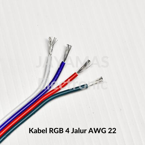 Jual Kabel RGB 4 Jalur AWG 22 / kabel 4 pin / Kabel LED Strips RGB 4 ...