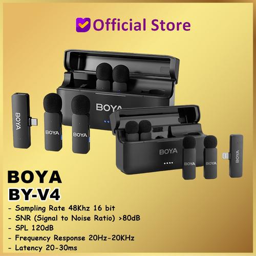 Promo Boya BY-V4U V4D BY-V4 BYV4 4-Channel Mini 2GHz Wireless Microphone Series - BY-V4U (USB-C ...