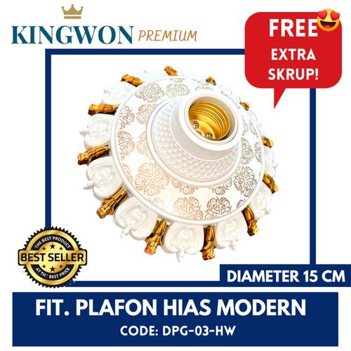 Jual FITTING LAMPU PLAFON HIAS MODERN E27 DPG 03 HW KINGWON FITTING ...