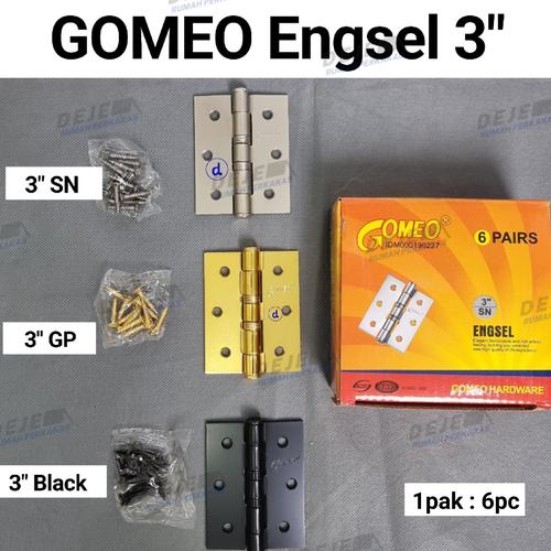 Jual GOMEO Engsel Pintu Jendela 3" Inch Satin Kuning Hitam SN CP GP ...