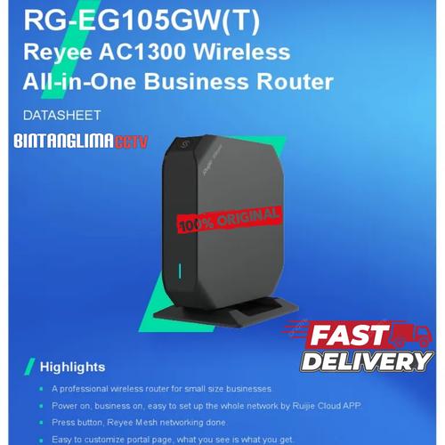 Jual RUIJIE REYEE RG-EG105GW(T) WI-FI 5 1267MBPS WIRELESS ALL-IN-ONE BUSINESS ROUTER - Jakarta ...