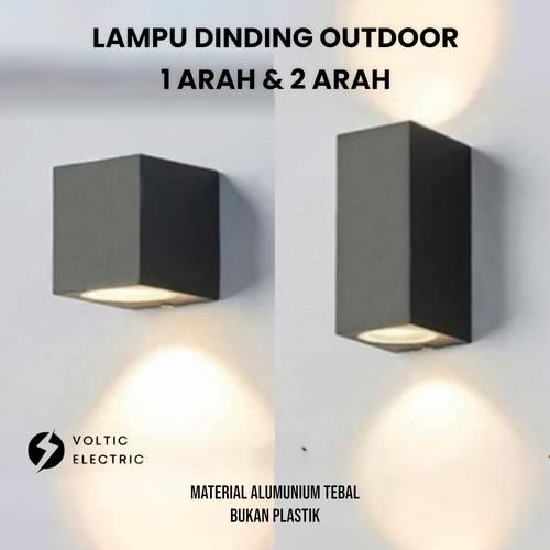 Jual LAMPU DINDING MINIMALIS OUTDOOR MODEL KOTAK 1ARAH 2 ARAH/WALL ...