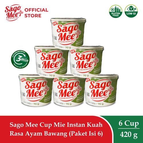 Jual Paket Sago Mee Mie Instan Cup Kuah Rasa Ayam Bawang 70 gram (Isi 6 ...