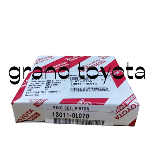 Jual Ring Seher/Piston Std Hilux Fortuner 2KD Original 13011-0L070 ...