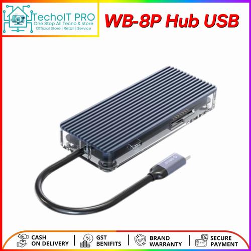 Jual Orico WB-8P Type C To Multi-Function HUB Transparent - Jakarta ...