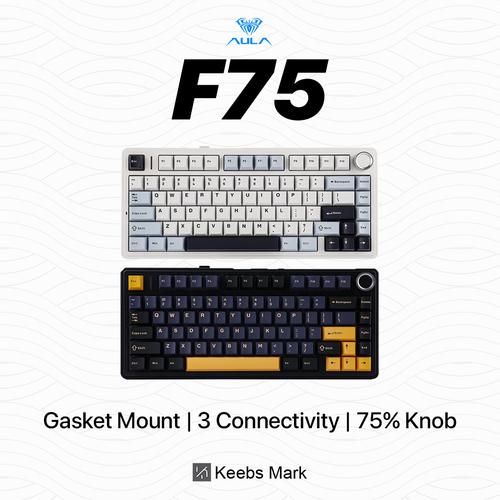 Jual AULA F75 Tri Mode Connection Gasket Mount Mechanical Keyboard ...