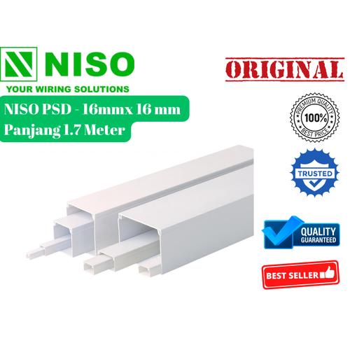 Jual Niso Kabel Duct PVC PSD 16x16 mm 16 x 16 1.7 meter 1.7M 170Cm ...