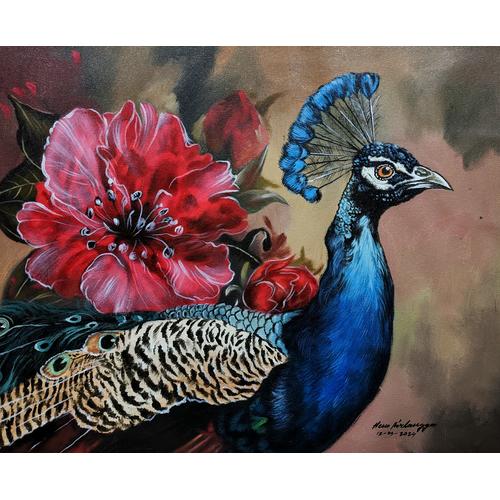 Jual Lukisan burung merak menjadi simbol atau inspirasi budaya di ...