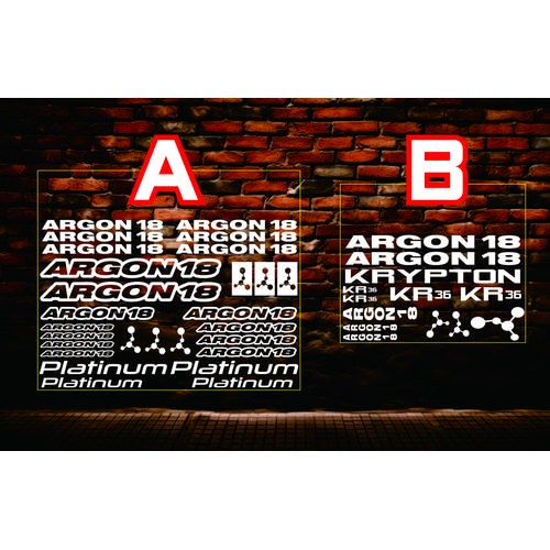 Jual Cutting Sticker frame sepeda argon kit3 dan kit1 - gambar A, Putih ...