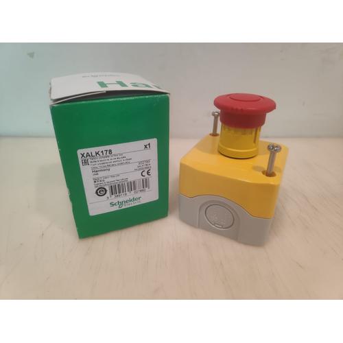 Jual SCHNEIDER, XALK178, Emergency Stop (lock) + box / Yellow Complete ...