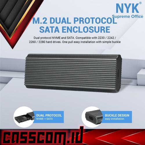 Jual Casing SSD NVMe M.2 NYK Enclosure Hardisk Dual Protocol S3 ...