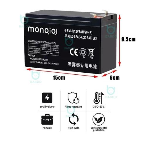 Jual [Itech] 12V 8AHaki Ups Vrla 12V 8Ah Suplai daya Komputer Baterai ...