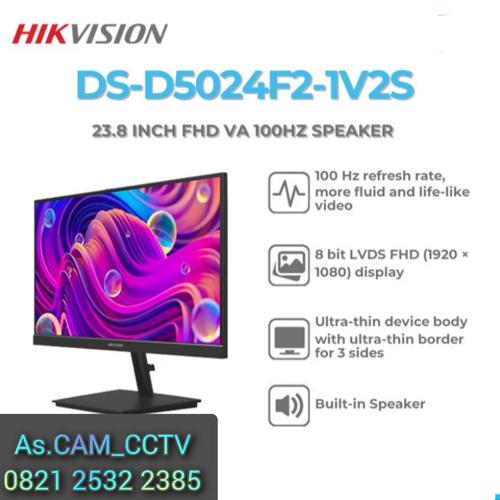Jual DS-D5024F2-1V2S - HIKVISION MONITOR LED 23.8 INCH FHD VA 100Hz ...
