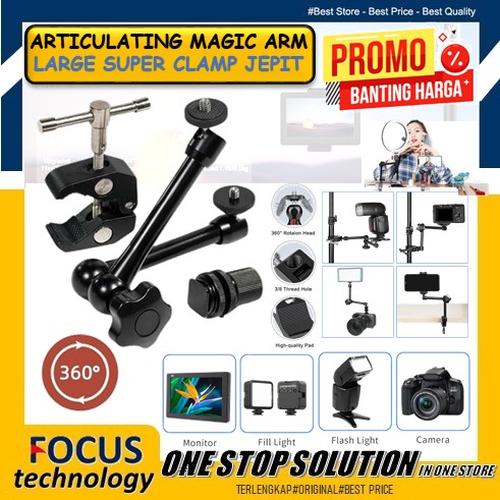 Jual Magic Arm 11 Inch Bracket with C-Clamp for Flash Camera LCD ...