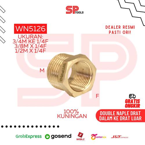 Jual VERLOP RING / BUSHING NEPPEL NEPEL NAPLE DRAT DALAM KE DRAT LUAR ...