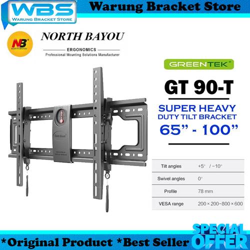 Jual BRACKET TV 65-100 INCH DF90T FLAT PANEL TILT MOUNT LARGE SIZE DF90 ...