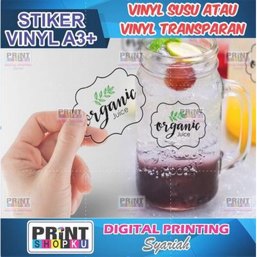 Jual Cetak Stiker VINYL SUSU atau TRANSPARAN A3 - GLOSSY / PUTIH - Kota ...