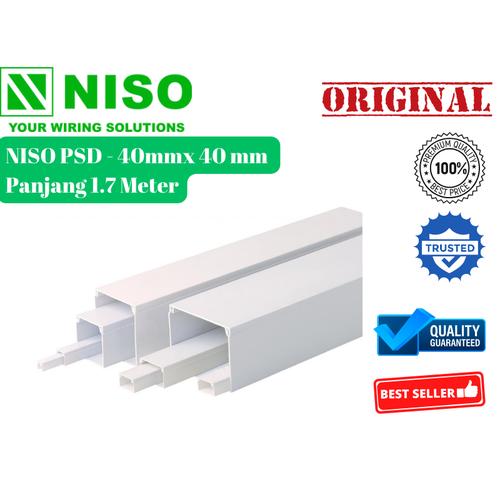 Jual Niso Kabel Duct PVC PSD 40x40 mm 40 x 40 1.7 meter 1.7M 170Cm ...
