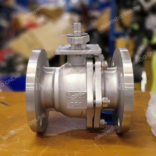 Jual BALL VALVE 3" INCH DN 80 ANSI 150 STAINLESS SS 304 FLANGE ...