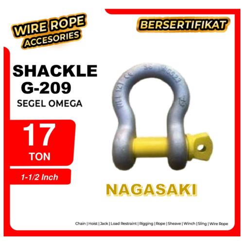 Jual Shackle Omega / Segel / Shackle G-209 Uk 1-1/2" Kapasitas 17 Ton ...
