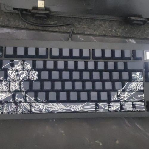 Jual Keycaps Kanagawa Side Printed Black Womier Keycap Set Japanese ...