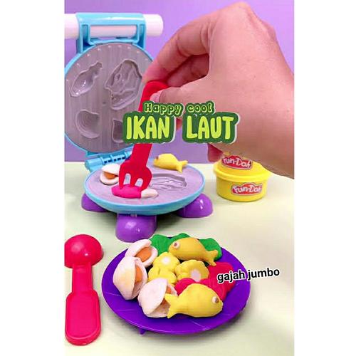 Jual Mainan Fundoh Ikan Laut Happy Cool Seafood Fun Doh Dough Lilin ...