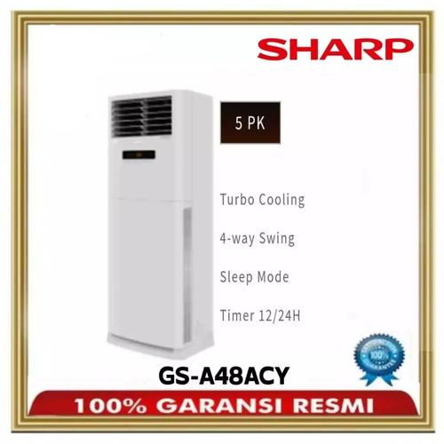 Jual Sharp GS-A48ACY Floor Standing Air Conditioner R32 5.0 PK 4380W ...