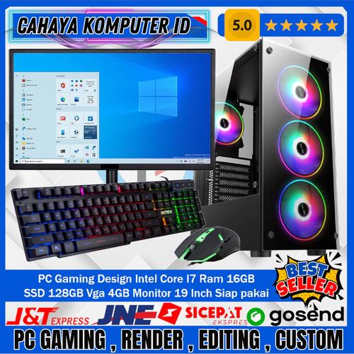 Jual PC Gaming Fulset Intel Core I7 Ram 16GB SSD 128GB VGA 2GB Monitor ...