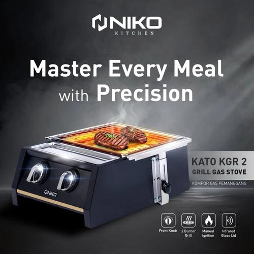 Jual NIKO KATO KGR GRILL GAS STOVE KOMPOR GAS PANGGANG KOMPOR PANGGANG SOSIS GRILL 2, 3, 4 ...