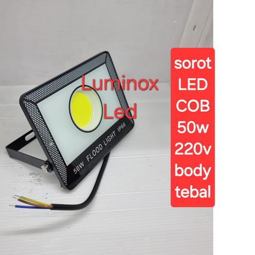 Jual sorot flood light cob 50w 50watt body tebal tembak led 50 watt 220volt - Jakarta Barat ...