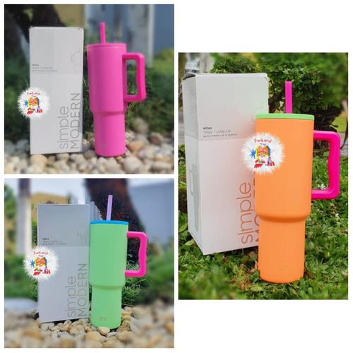 Jual Simple Modern Trek Tumbler with Handle and Straw Lid 40oz/1182ml ...