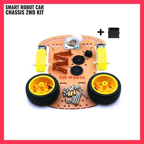 Jual Smart Car Robot 2WD Chassis Kit with Battery Box 2 WD 3 Wheel ...