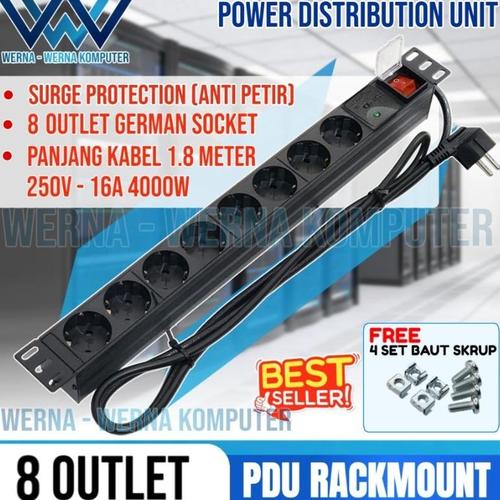 Jual Power Distribution Unit Pdu Rackmount Server 8 Outlet 16A 4000W ...