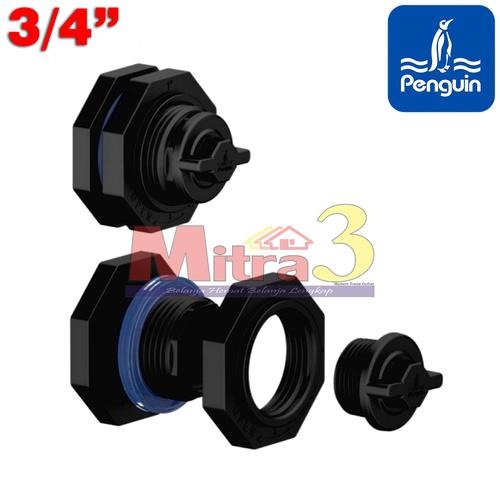 Jual Bulkhead PENGUIN 3/4" PVC / Mur Tandon Air Tangki Toren 3/4 inci ...
