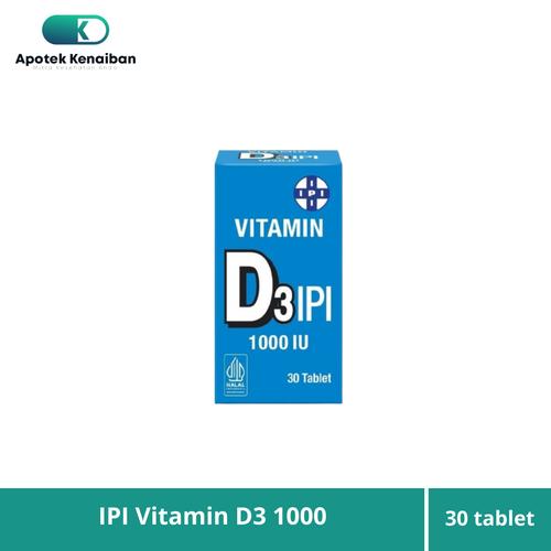 Promo IPI VITAMIN D3 1000 IU 30 TABLET / SUPLEMEN KESEHATAN TULANG ...