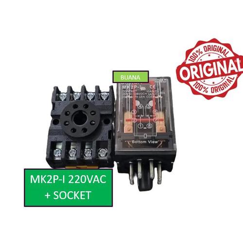 Jual Relay Mk2P-I 220Vac Plus Socket - 8 Pin / Mk2P 220Vac - Promo ...