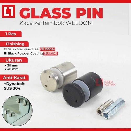 Jual Tempered Glass Pin Holder Penjepit Kaca Tembok Railing Balkon ...