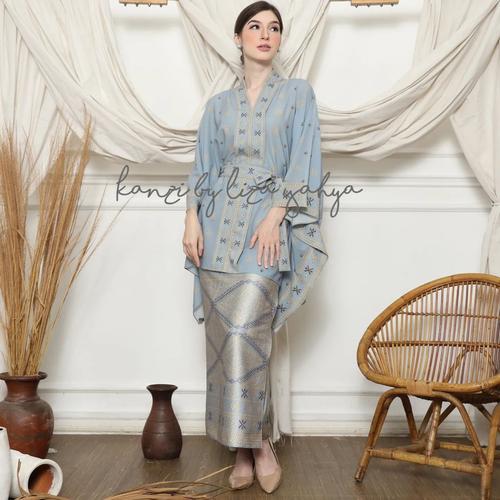 Jual Kebaya Biru Kebaya Blue Kebaya Batik Kebaya Modern Kebaya Wisuda ...