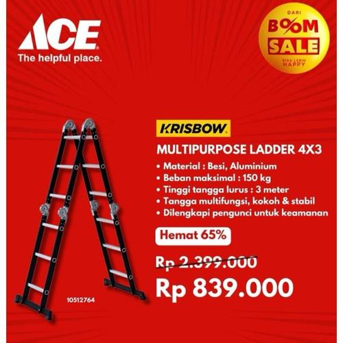 Jual KRISBOW Tangga Lipat / Ladder 3 Meter - Kota Semarang - dimz ...